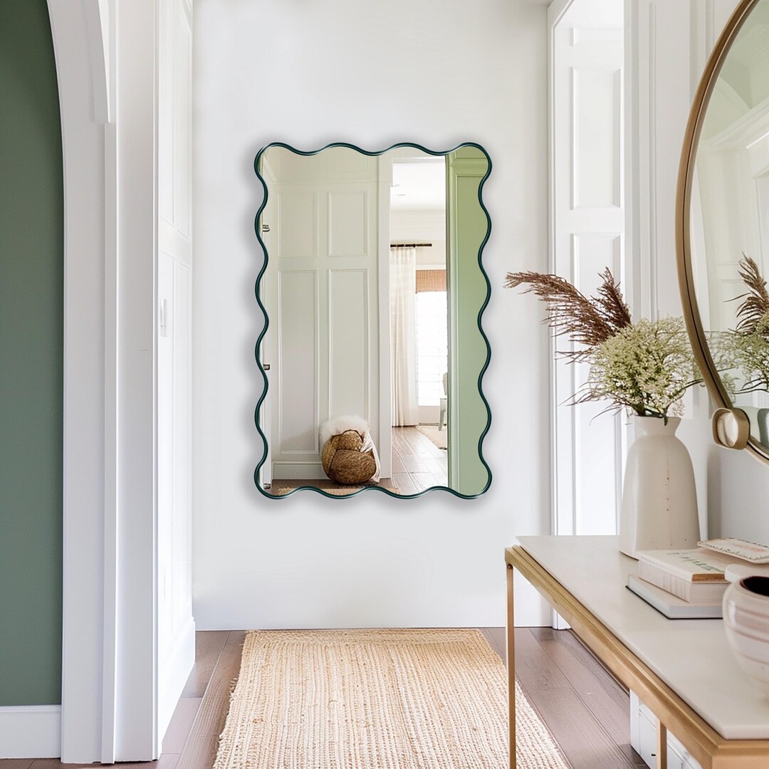 Modern Wall Mirror | Squiggly Mirror | Unique Mirror for Living Room or ...