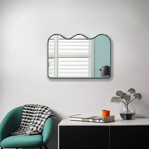 Squiggle Mirror, Wiggle Mirror, Wavy Mirror, Mirror Wall Decor, Funky ...