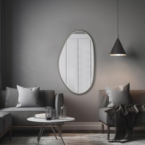 Curvy Mirror, Asymmetrical Mirror, Pond Mirror, Irregular Mirror, Full ...
