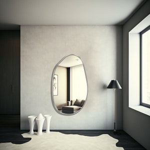 Pebble Mirror Asymmetrical Mirror Pebble Shaped Mirror Blob - Etsy