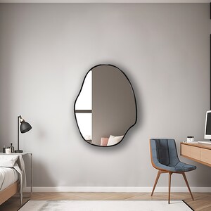 Amoeba Shaped Mirror, Asymmetrical Mirror, Irregular Mirror, Pebble ...