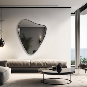 Heart Shaped Asymmetrical Mirror, Irregular Mirror, Graceful Wall ...