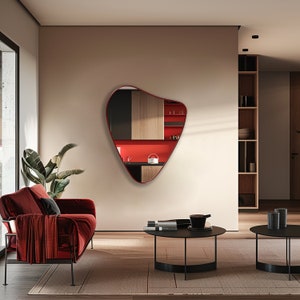 Heart Shaped Asymmetrical Mirror, Irregular Mirror, Graceful Wall ...