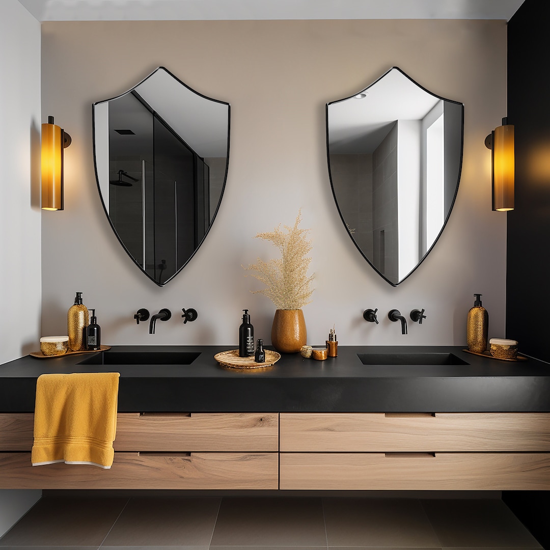 Aegis Mirror - Mythological Inspired Wall Decor, Crest Wall Mirror ...