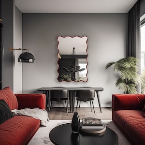 Squiggly Mirror, Wavy Mirror, Wiggle Mirror, Funky Wall Mirror ...