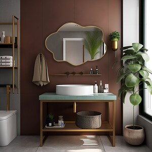 Wavy Mirror, Cloud Mirror, Funky Mirror, Asymmetrical Mirror, Irregular ...