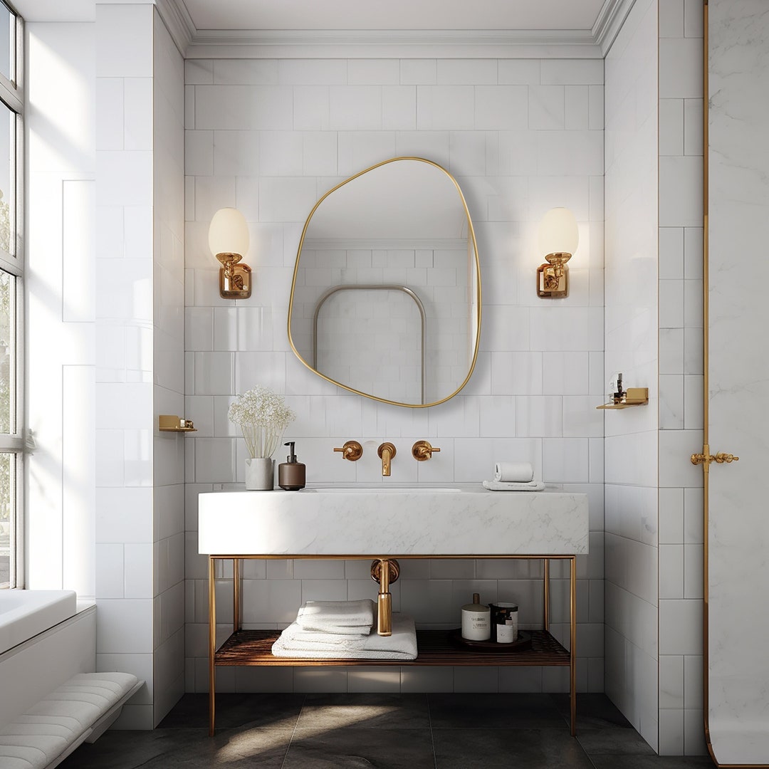 Gold Framed Asymmetrical Mirror - New Elegant Piece for Your Home Decor ...