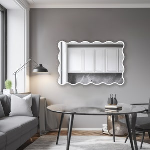 Squiggly Mirror, Wavy Mirror, Wiggle Mirror, Funky Wall Mirror ...