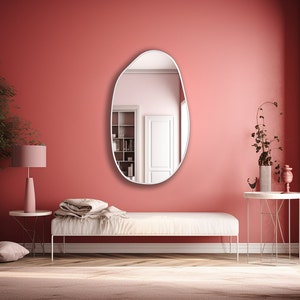 Pebble Mirror, Asymmetrical Mirror, Pebble Shaped Mirror, Blob Mirror ...