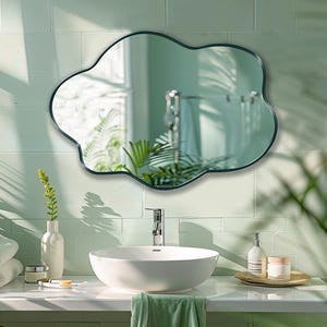 Wavy Mirror, Cloud Mirror, Funky Mirror, Asymmetrical Mirror, Irregular ...