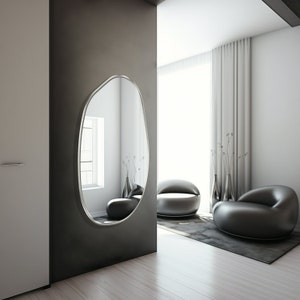 Pebble Mirror, Asymmetrical Mirror, Pebble Shaped Mirror, Blob Mirror ...
