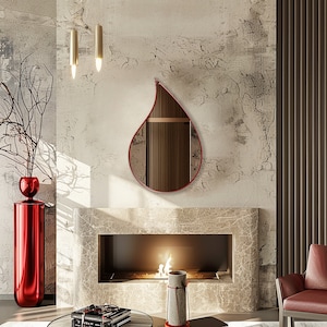 Teardrop Mirror | Waterdrop Shaped Wall Mirror | Modern Droplet Mirror ...