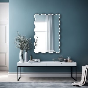 Squiggly Mirror, Wavy Mirror, Wiggle Mirror, Funky Wall Mirror ...