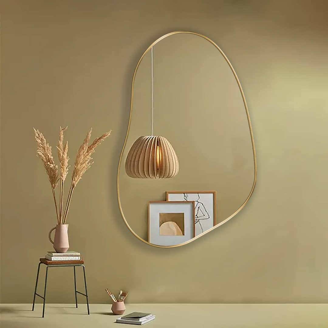 Pond Mirror, Asymmetrical Mirror, Irregular Mirror, Wavy Mirror, Modern ...