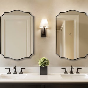 Pacifica Wave Mirror - Elegant Wave-inspired Wall Mirror, Aesthetic ...