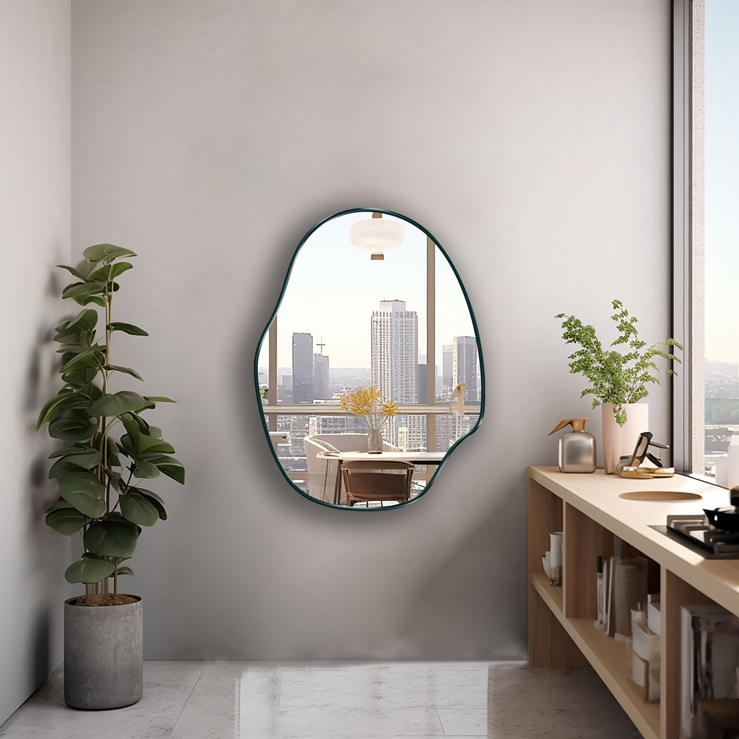 Asymmetric Mirror, Funky Mirror, Blob Mirror, Wavy Mirror, Abstract ...
