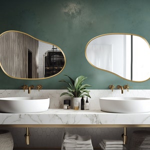Pond Mirror Asymmetrical Mirror Irregular Mirror Wavy - Etsy