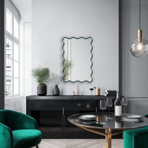 Squiggly Mirror, Wavy Mirror, Wiggle Mirror, Funky Wall Mirror ...