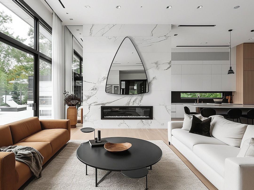 Delta Mirror: Soft Cornered Triangular Wall Mirror, Scandinavian Style - Etsy