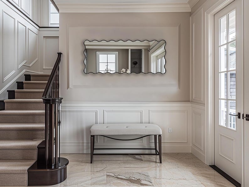 Modern Wall Mirror | Squiggly Mirror | Unique Mirror for Living Room or ...
