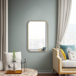 Rectangle Mirror for Wall Decor, Rectangle Mirror With Rounded Corners ...