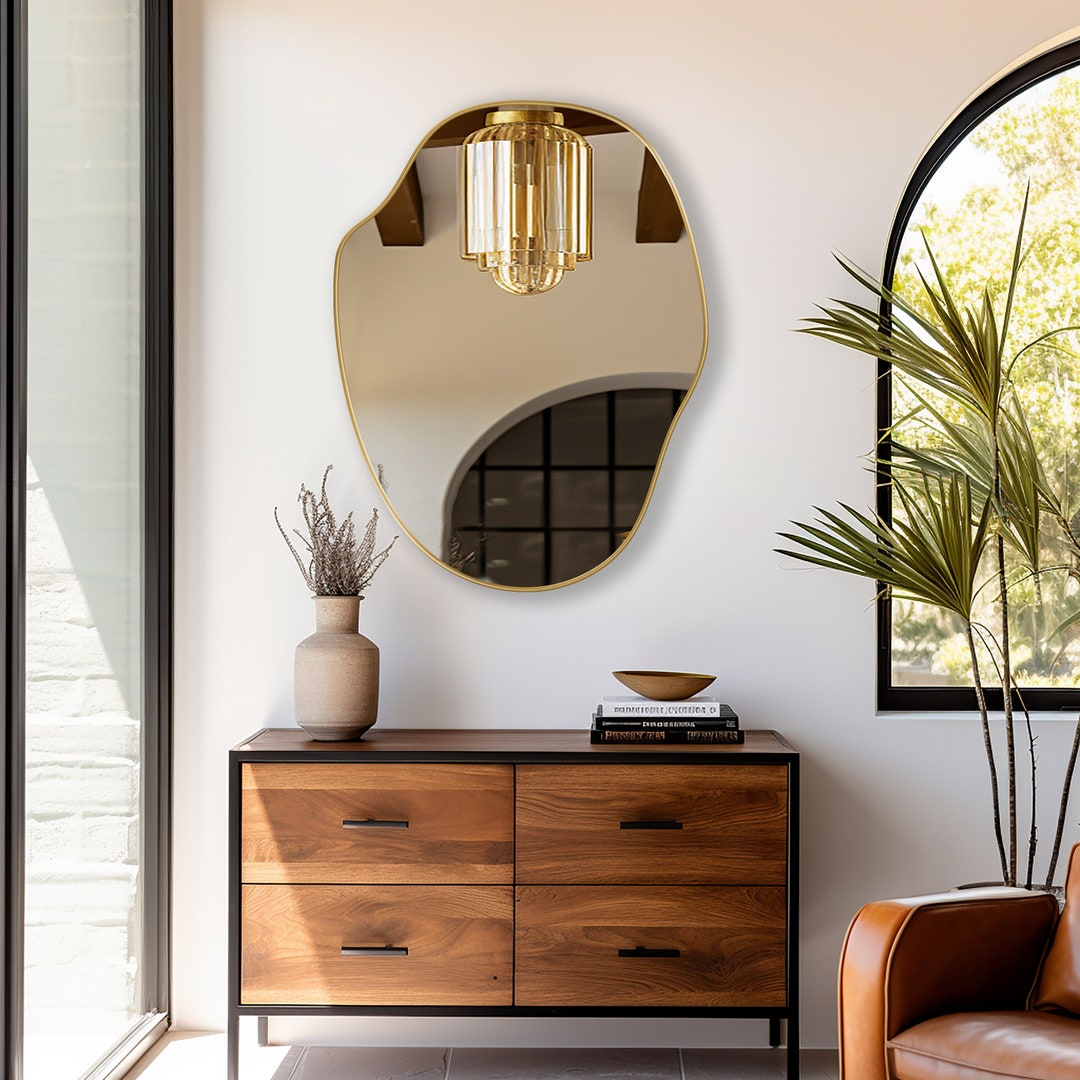 Asymmetric Mirror, Funky Mirror, Blob Mirror, Wavy Mirror, Abstract ...