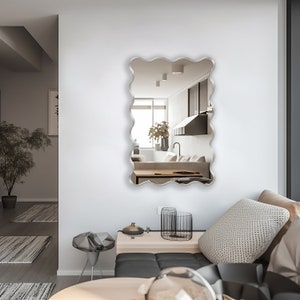 Squiggly Mirror, Wavy Mirror, Wiggle Mirror, Funky Wall Mirror ...