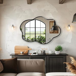 Wavy Mirror, Cloud Mirror, Funky Mirror, Asymmetrical Mirror, Irregular ...