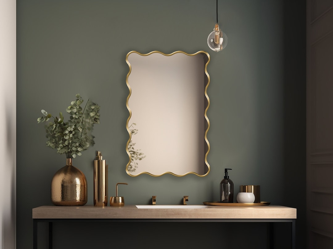 Squiggly Mirror, Wavy Mirror, Wiggle Mirror, Funky Wall Mirror ...