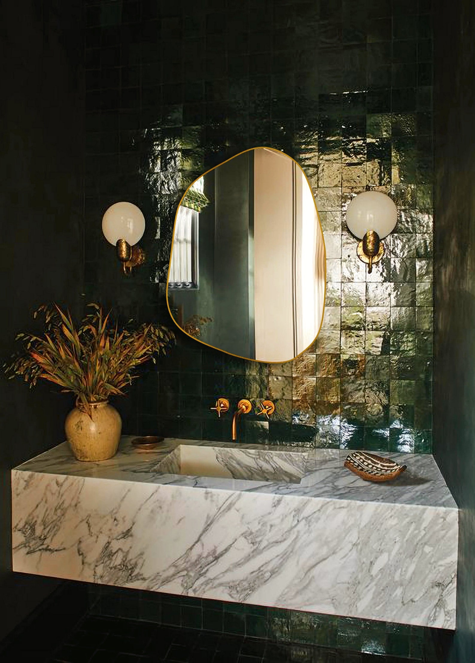 Asymmetrical Wall Mirror Freeform Mirror Mirror Wall Decor - Etsy