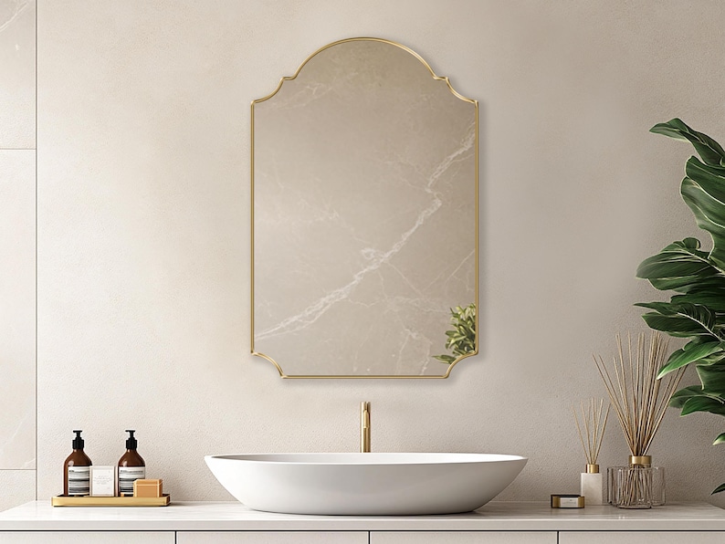 Ornella Mirror by Asmiro – Vertical Wall Mirror With Soft Ornamental ...