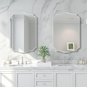 Pacifica Wave Mirror - Elegant Wave-inspired Wall Mirror, Aesthetic ...