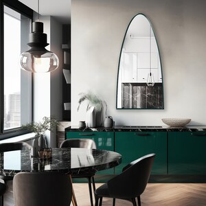Elongated Arch Wall Mirror, Sleek Arched Vanity Mirror, Modern ...
