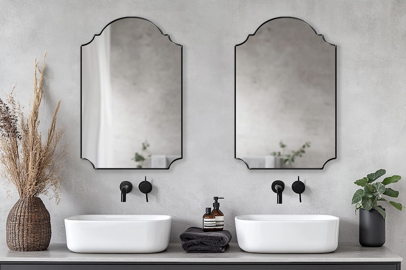 Ornella Mirror by Asmiro – Vertical Wall Mirror With Soft Ornamental ...