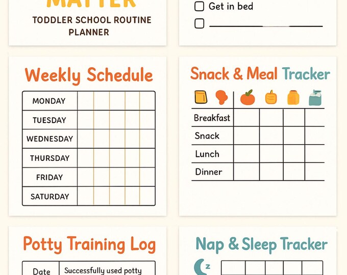 Toddler Planner PDF | Daily & Weekly Schedule - Etsy