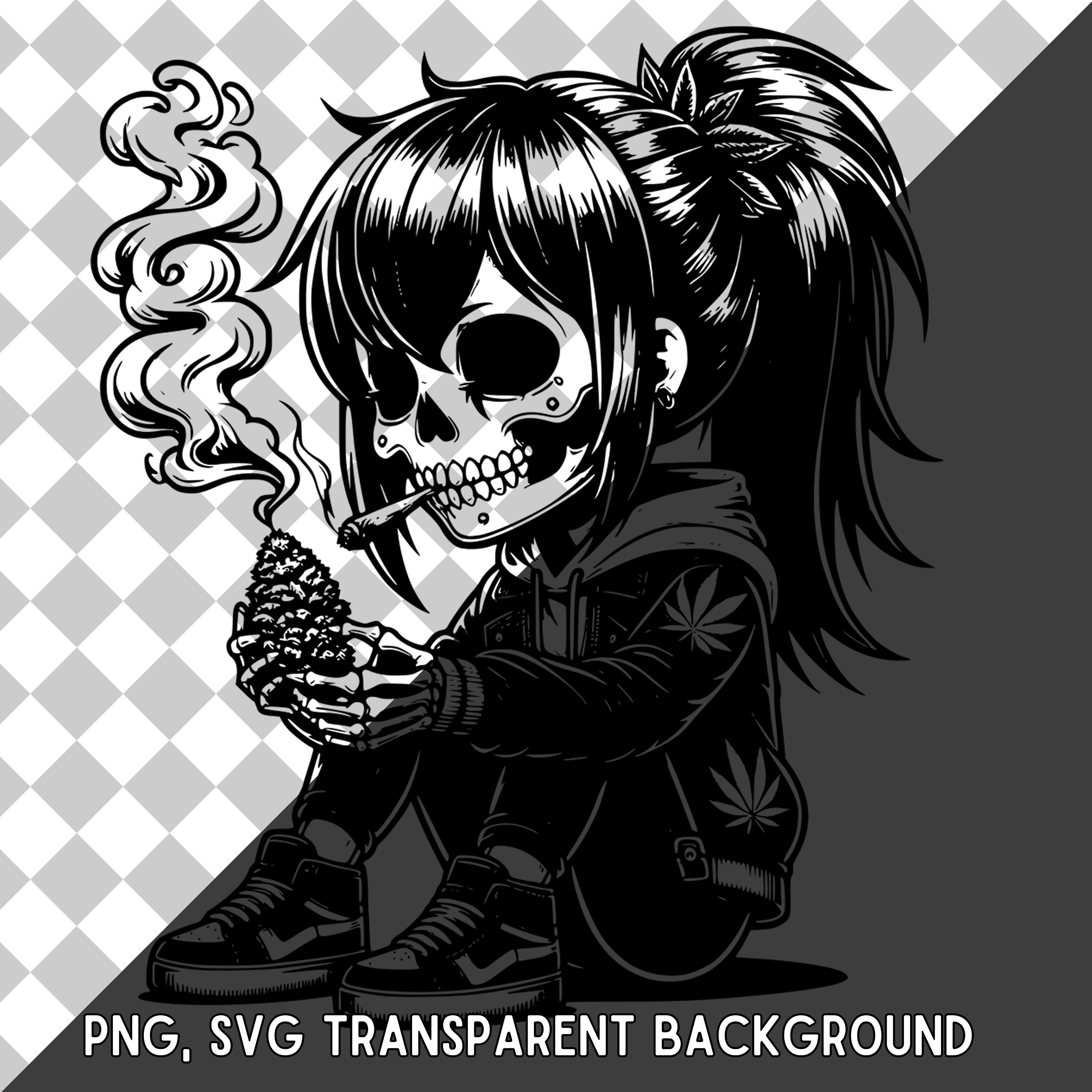 Girl Weed Svg, Cannabis Clipart, Stoner Png File, Png and Svg, Clipart ...