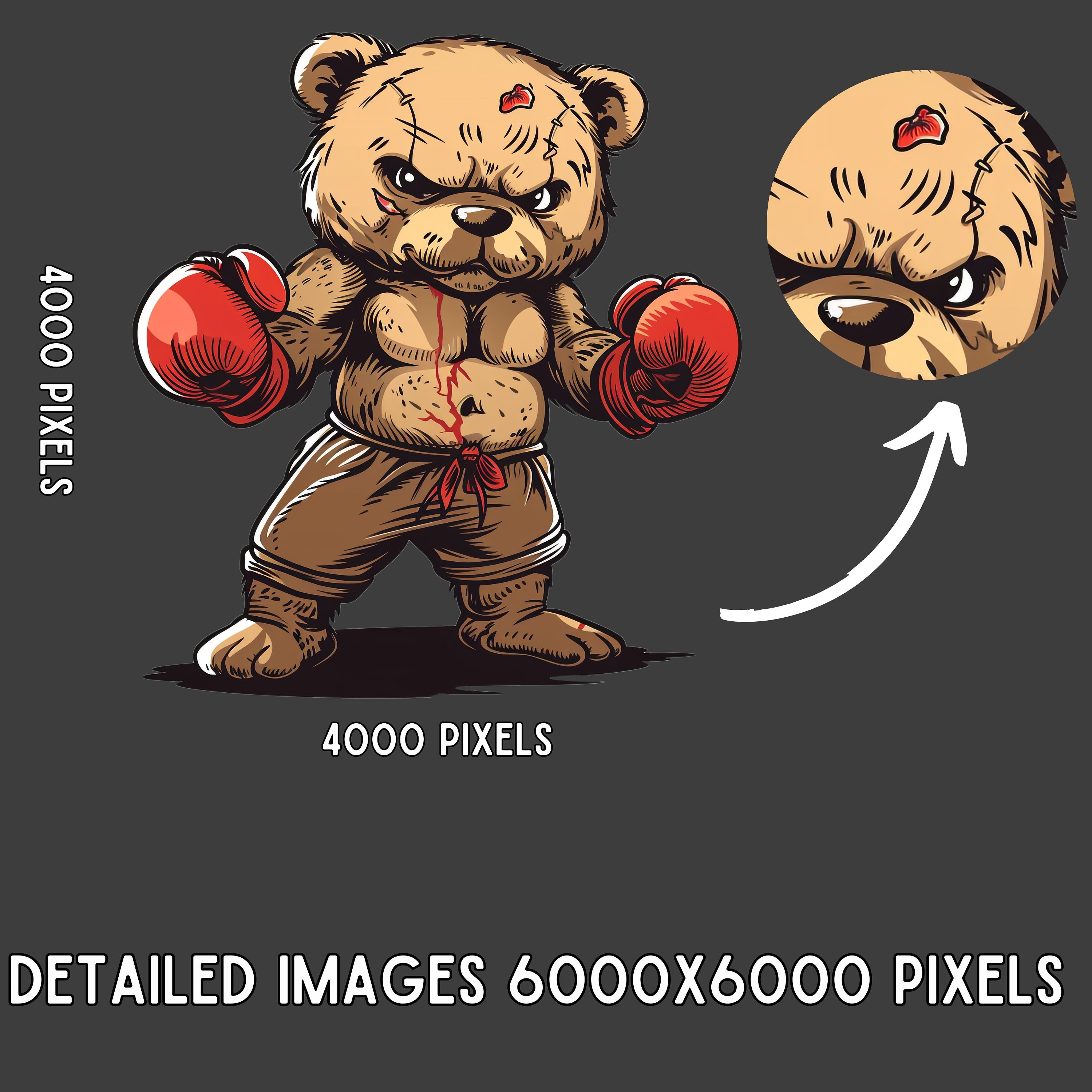 Boxing Teddy Bear Clipart, Boxing Designs, Png File, Fighter, Sports ...