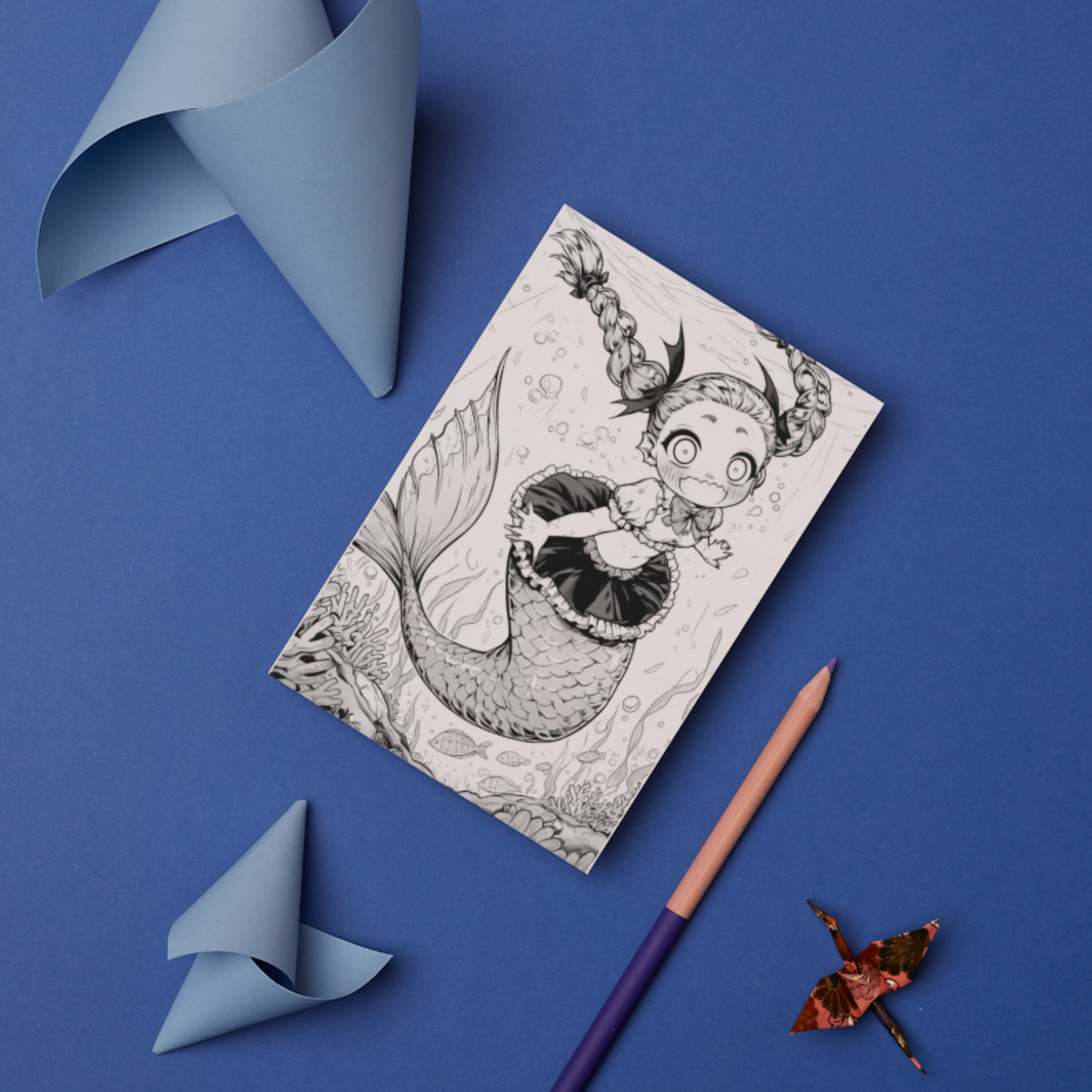 Tattoo Gothic Mermaids Coloring Pages, Tattoo Coloring Pages, Coloring ...