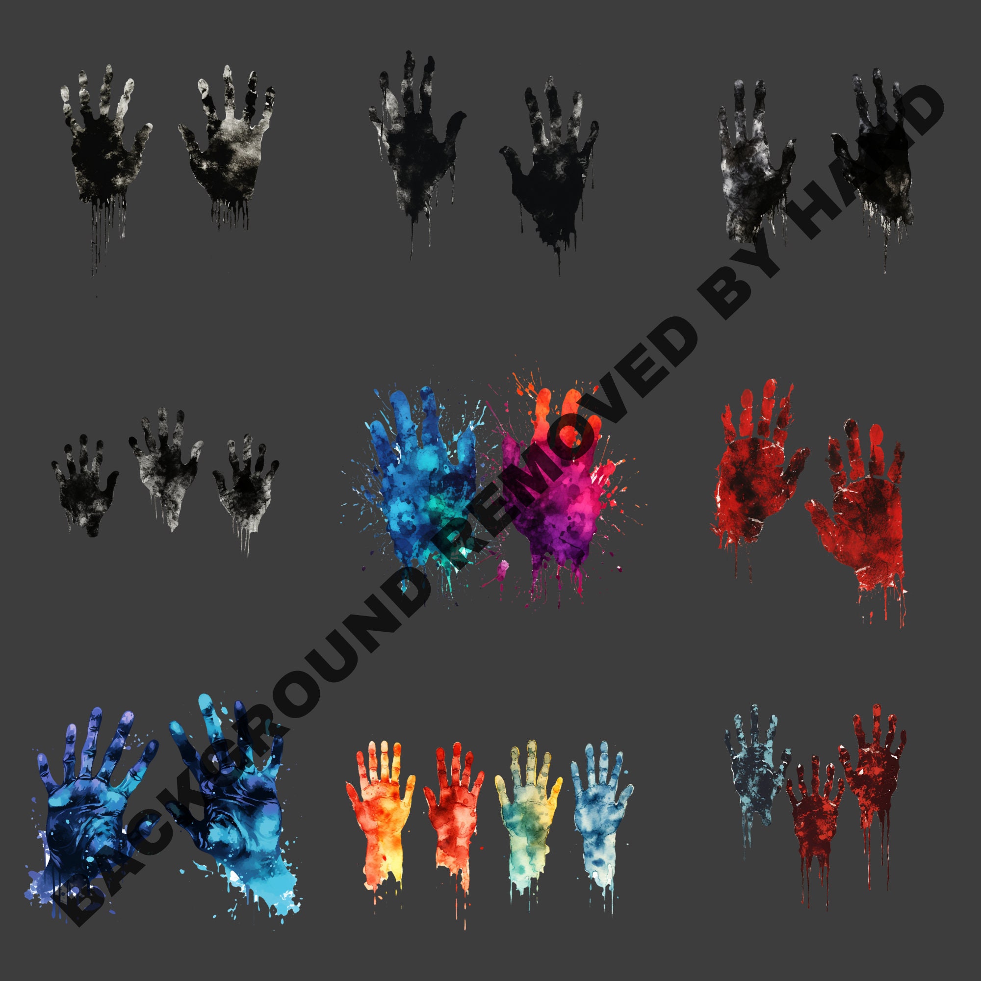 23 Ghost Hand Print Png Horror Png Halloween Png Clipart - Etsy