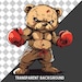 Boxing Teddy Bear Clipart, Boxing Designs, Png File, Fighter, Sports ...