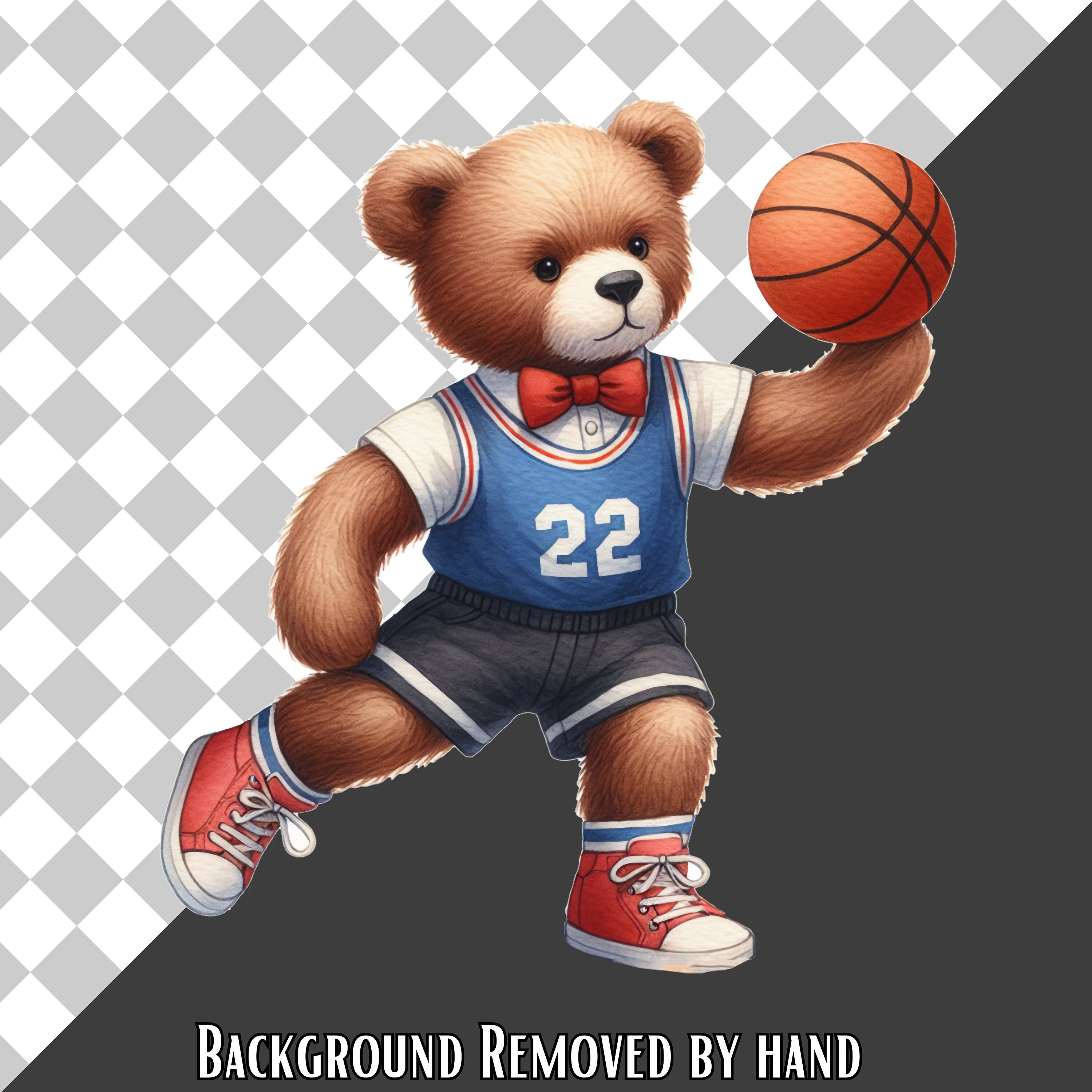 Teddy Bear Basketball Cliparts, Sports Cliparts, Clipart Bundle ...