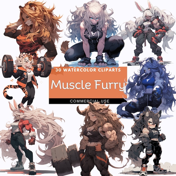 Muscle Furry - Etsy