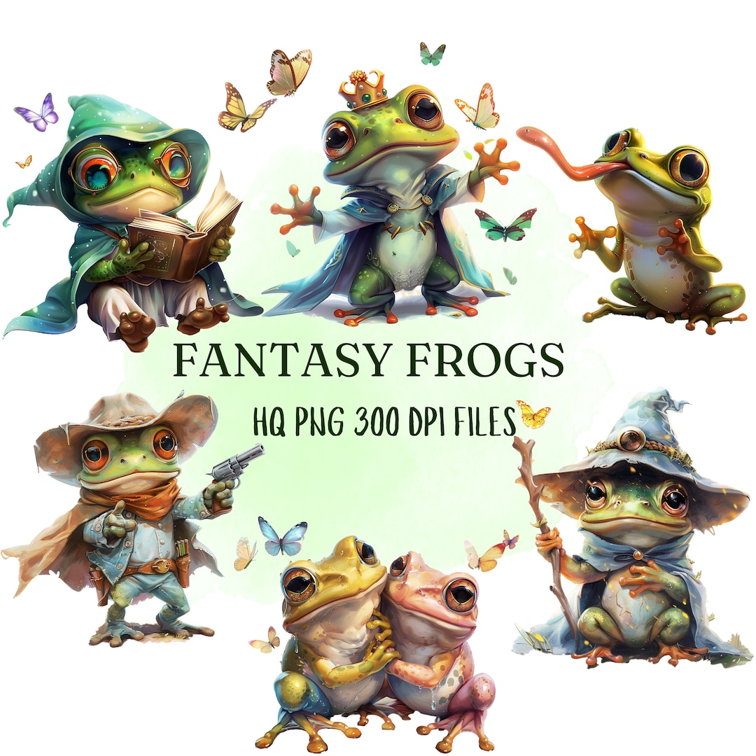 Cute Frog Fantasy Png, Swamp Animals, Frog Clipart, Enchanted Forest ...