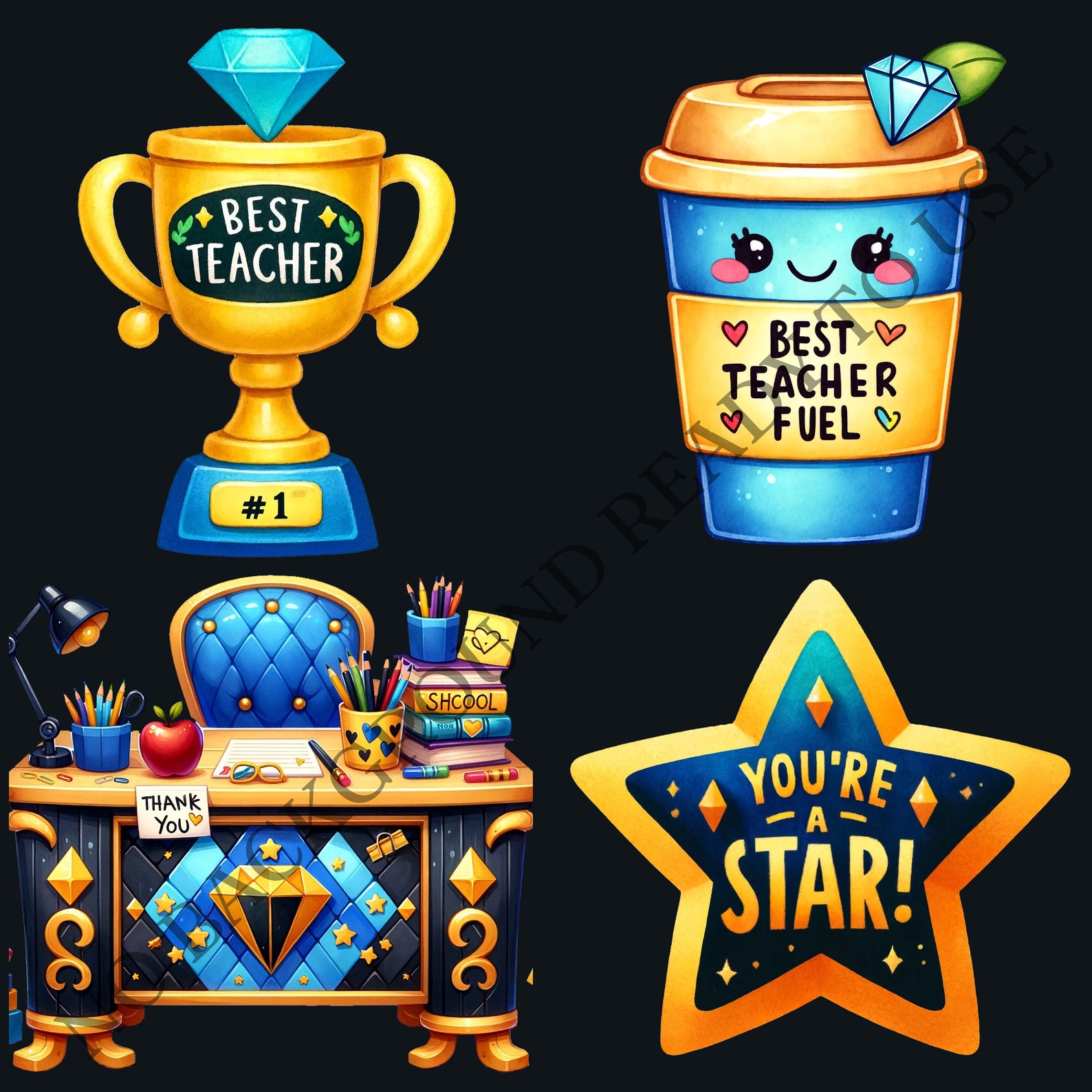 19 Teacher Appreciation Clipart Bundle, Back to School Clipart, Png ...