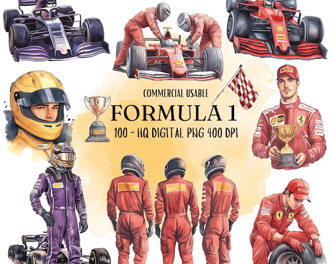 Formula One Car Clipart Vector Graphic Svg Png Jpg Eps Formula 1 - Etsy ...