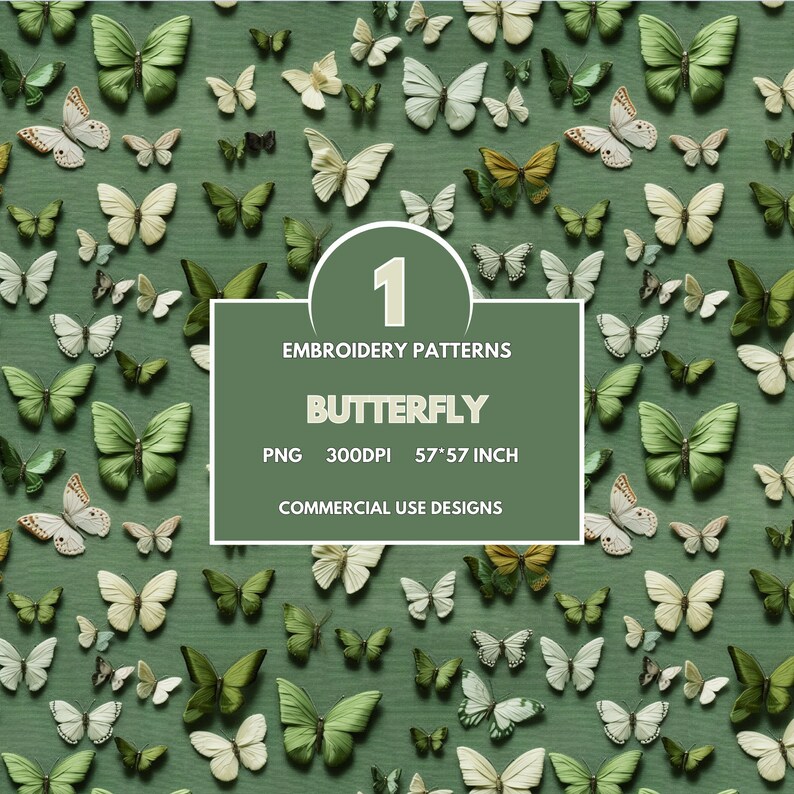 Butterfly Embroidery File, Embroidery Seamless Pattern, Butterfly Png ...