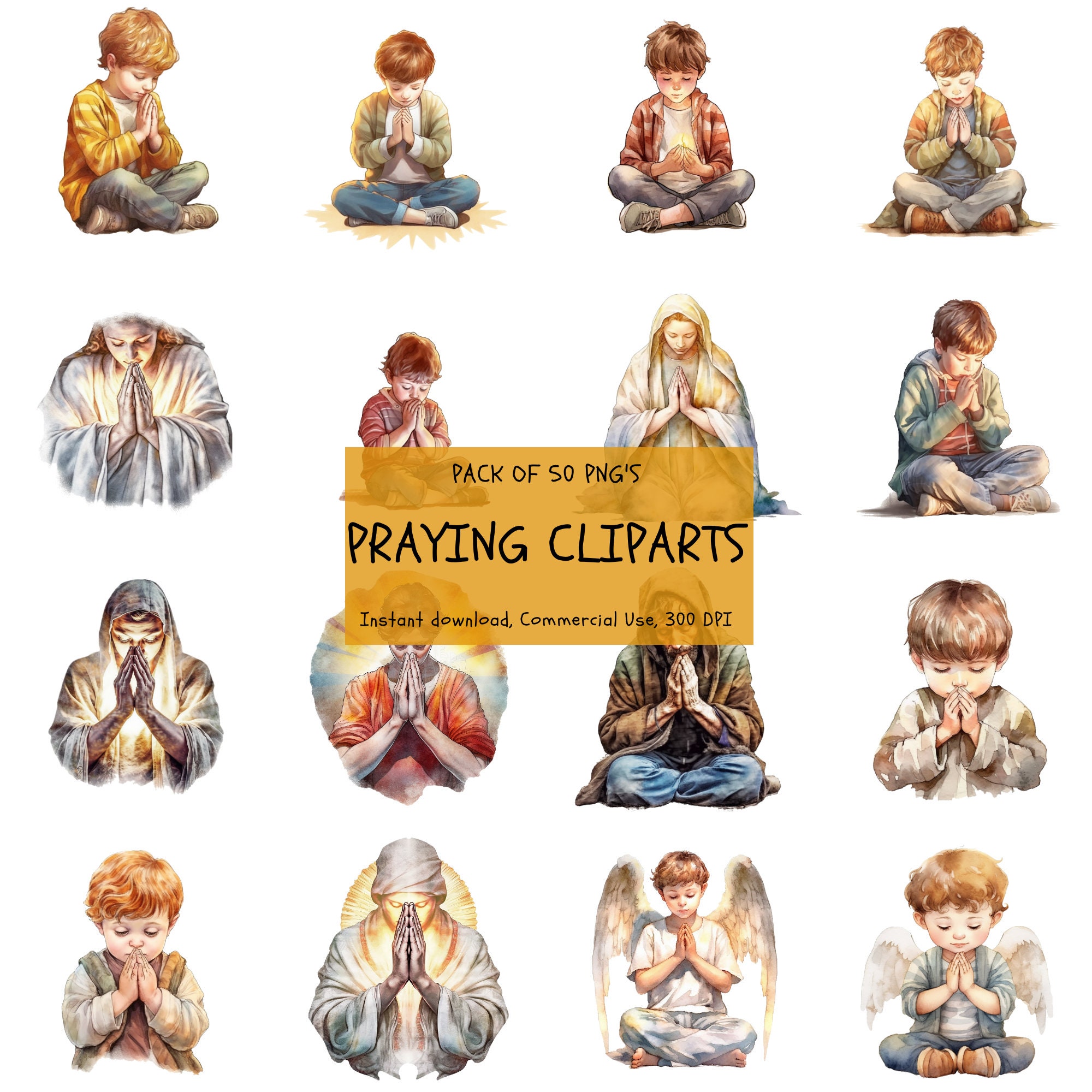 Children Praying Hands Clipart