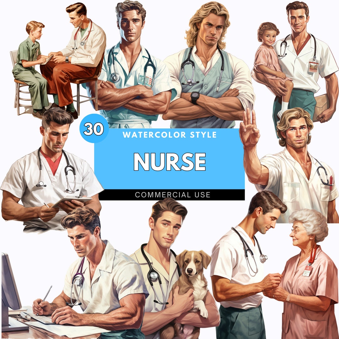30 Male Nurse Png Nursing Png Nurse Png Clipart Watercolor - Etsy