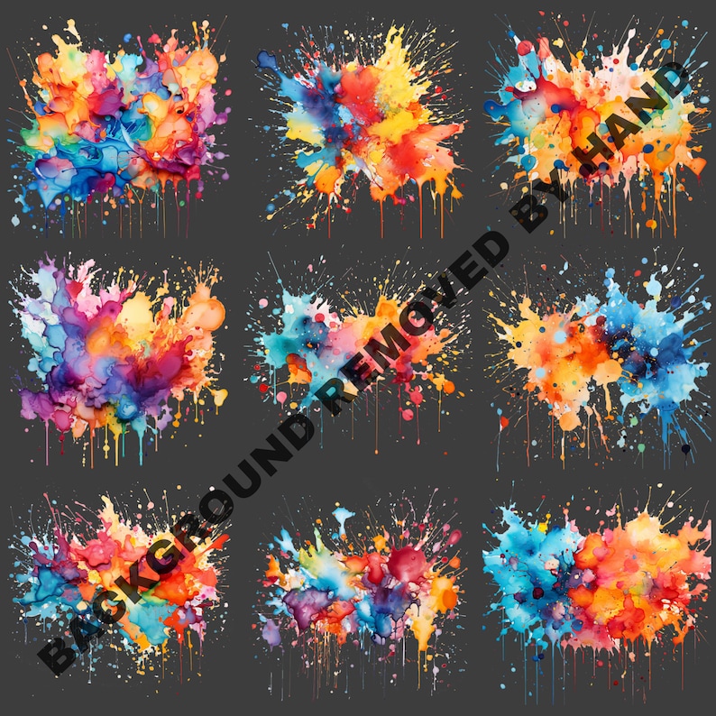 35 Color Splatter Png, Rainbow Splatter, Paint Splatter, Colorful ...