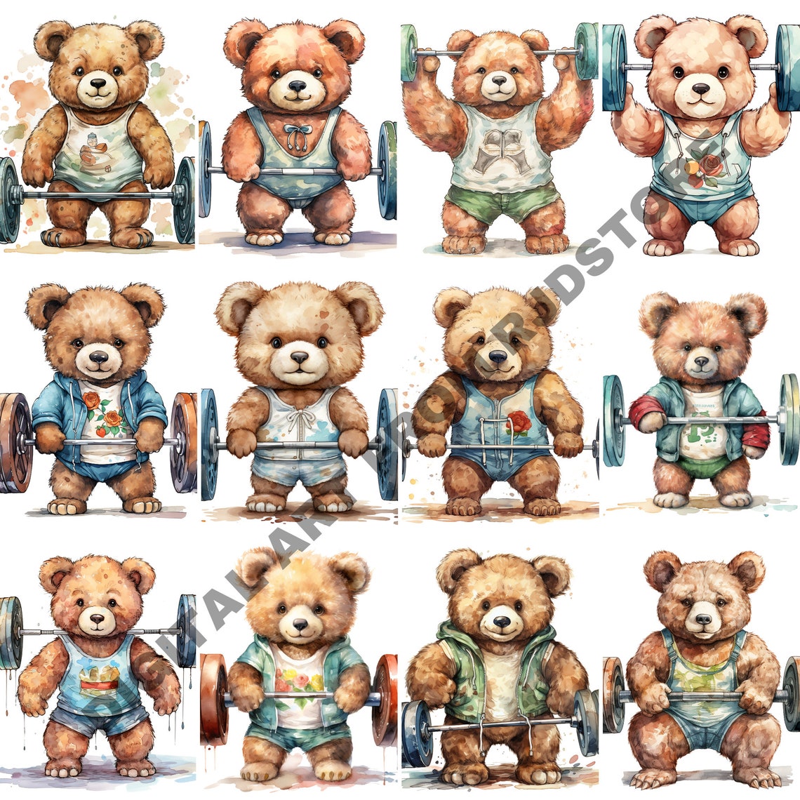 25 Gym Png Teddy Bear Png Teddy Bear Lifting Clipart - Etsy Canada